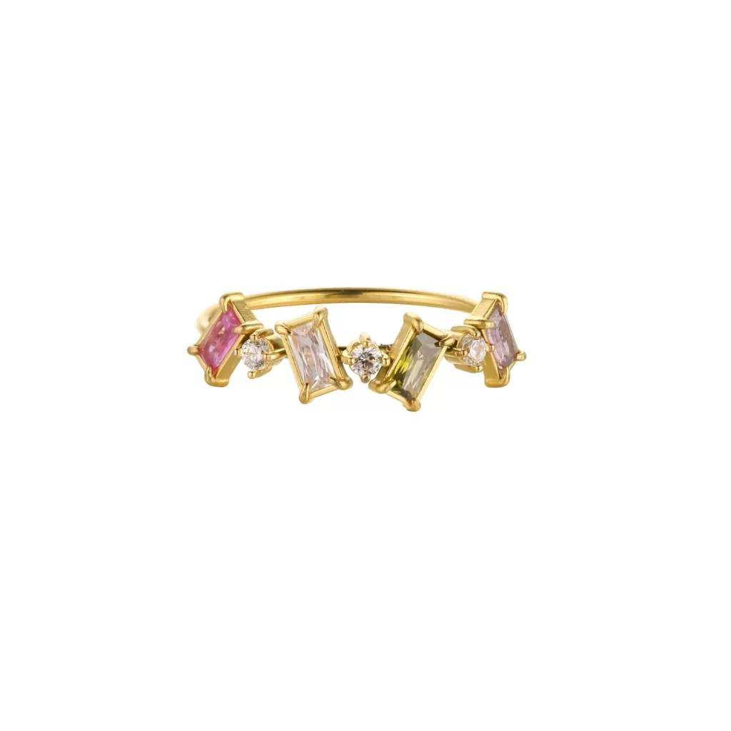 Aurora Ring - 18k Gold Plated Women’s Ring - Cleo Jewelry